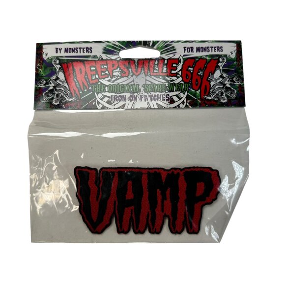 Accessories | Kreepsville 666 Black Red Vamp Embroidered Patch Vampire Goth Horror Punk Emo ...